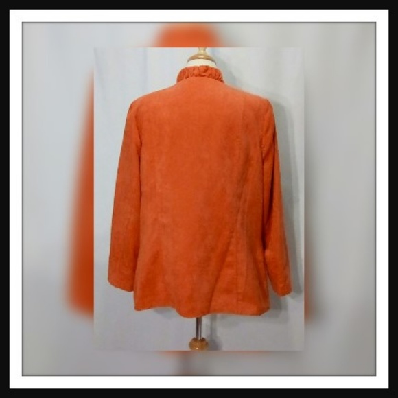 Tan Jay | Jackets & Coats | Tan Jay Size 6w Orange Faux Suede Jacket ...